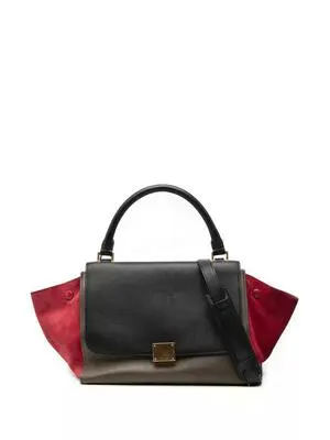 Celine 2014 Small Tricolor Leather Trapeze Satchel