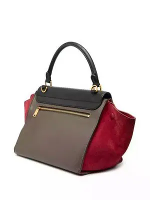 Celine 2014 Small Tricolor Leather Trapeze Satchel