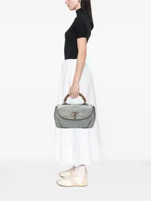 Gucci Large Leather Bamboo Top Handle Satchel