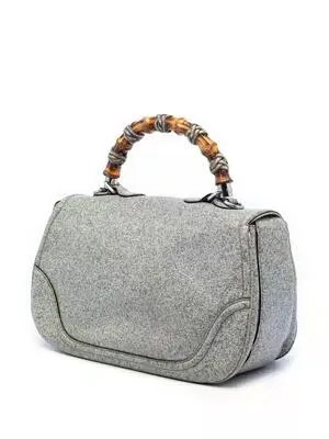 Gucci Large Leather Bamboo Top Handle Satchel