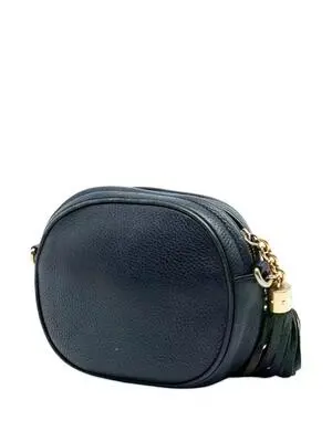 Gucci Mini Pebbled Calfskin Soho Chain Crossbody Bag - Blue