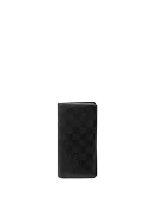 LOUIS VUITTON 2000-2025 Damier Infini Portefeuille Brazza Long Wallets - Black
