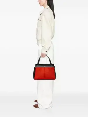 Celine 2012 Medium Bicolor Leather And Pony Hair Edge Handbag