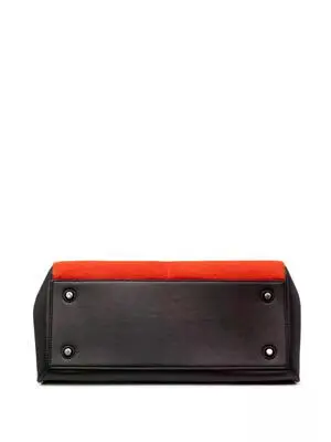 Celine 2012 Medium Bicolor Leather And Pony Hair Edge Handbag
