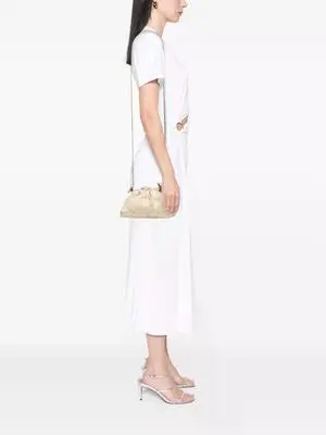 Bottega Veneta 2012-2025 Crackled Calfskin The Mini Pouch Crossbody Bag - Brown