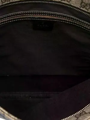 Gucci Gg Supreme Crossbody Bag - Brown