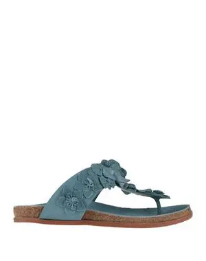 EMANUÉLLE VEE Thong Sandal Slate Size Leather - Blue