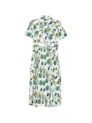 FAY Floral-pattern Dress - White