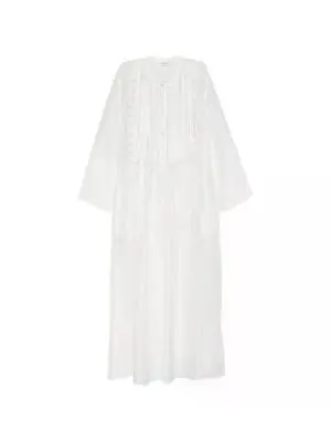 P.a.r.o.s.h Sadio Beaded Midi Dress - White