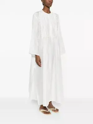 P.a.r.o.s.h Sadio Beaded Midi Dress - White