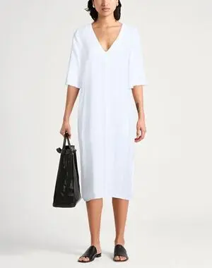 120% Lino Linen Midi Kaftan Dress