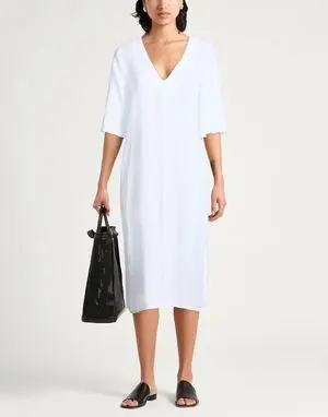 120% Lino Linen Midi Kaftan Dress