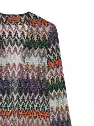 Missoni Chevron Fine-knit Coat - Blue