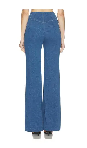 Veronica Beard Frenkle Stretch Chambray Trousers