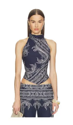 Amanda Uprichard Arielle Top - Navy