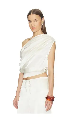 SNDYS. Dove One-shoulder Top
