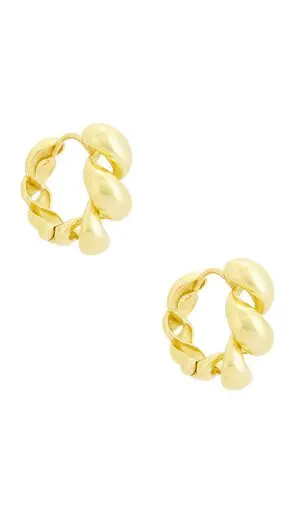CASA CLARA Blossom Hoop Earrings - Gold