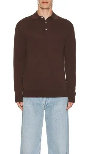 BEAMS Knit Polo - Brown