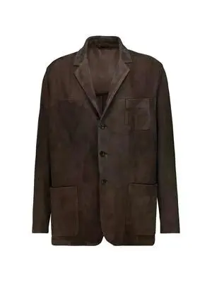 Boglioli Buttoned Leather Jacket - Brown