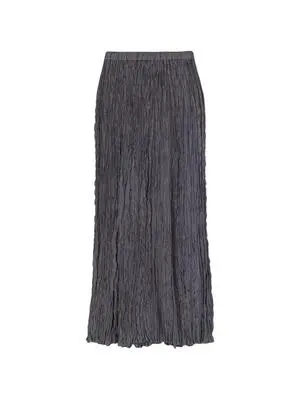 ALYSI Elasticated Crinkled Skirt - Grey
