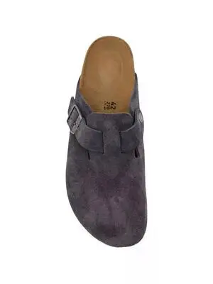 BIRKENSTOCK Adjustable-buckle Suede Sandals - Grey