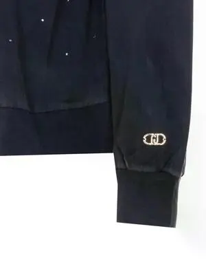 Liu Jo Embellished Zip-up Hoodie With Drawstring Hood