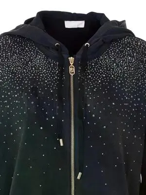 Liu Jo Embellished Zip-up Hoodie With Drawstring Hood