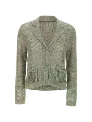 KANGRA Openwork Sequin Cardigan