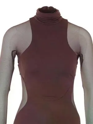 Elisabetta Franchi High-neck Dress With Transparent Sleeves
