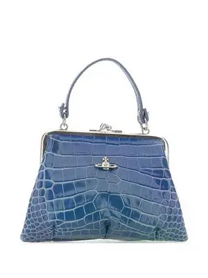 VIVIENNE WESTWOOD Granny Frame Croc-effect Tote