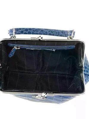 VIVIENNE WESTWOOD Granny Frame Croc-effect Tote