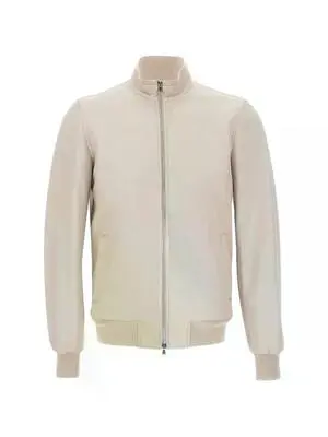 BARBA NAPOLI Ribbed Leather Jacket