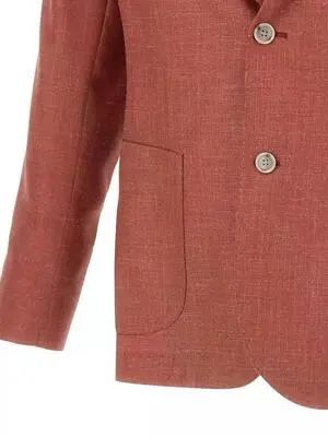 BARBA NAPOLI Easy J Mono Lapel Blazer - Red