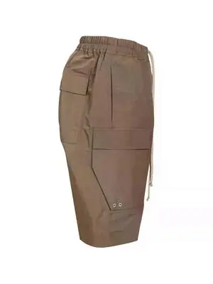Rick Owens Cargo Shorts With Drawstring Detail - Brown