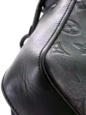 LOUIS VUITTON Duo Messenger Bag Monogram Shadow Leather - Black