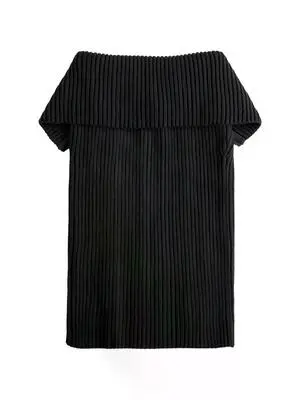 TOD'S Ribbed Knit Zip Skirt