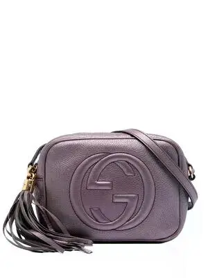 Gucci Metallic Leather Soho Disco Crossbody Bag - Purple
