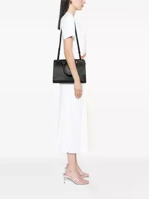 Saint Laurent Small Textured Leather Cabas Chyc Satchel - Black