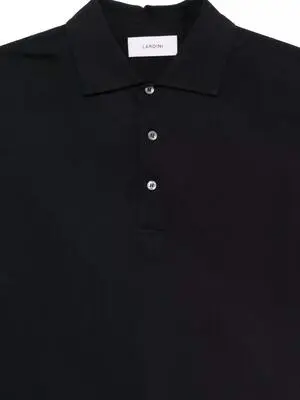 LARDINI Buttoned Polo Shirt - Blue
