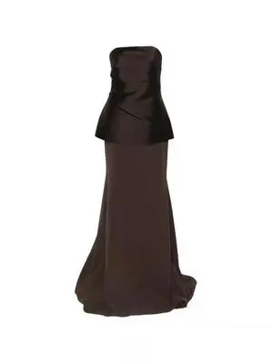Solace London Alia Strapless Maxi Dress - Brown