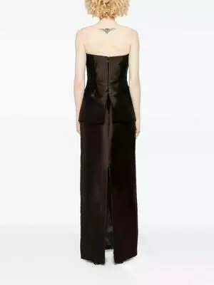 Solace London Lucille Strapless Peplum Maxi Dress