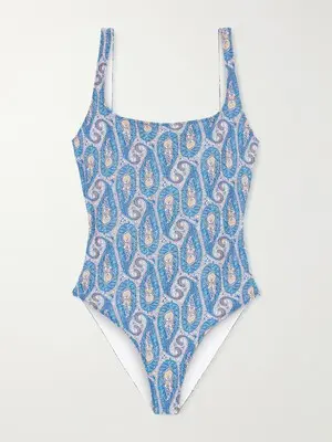 Etro Paisley-print Swimsuit - Blue