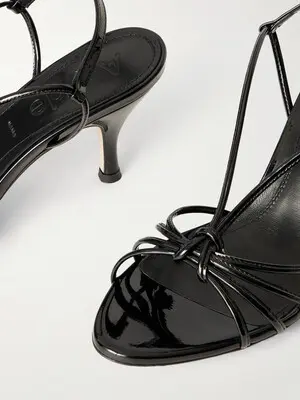 AeydĒ Solange Patent-leather Sandals - Black