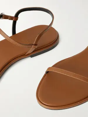 AeydĒ Nettie Leather Slingback Sandals - Brown