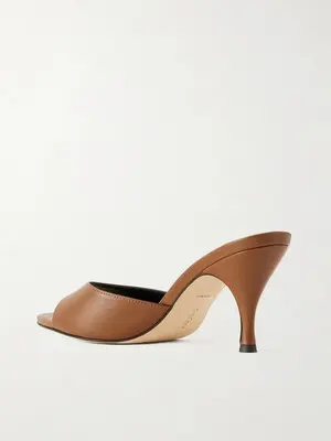 AeydĒ Samia Leather Mules - Brown