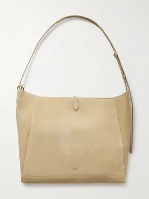 Polo Ralph Lauren Debossed Suede Shoulder Bag