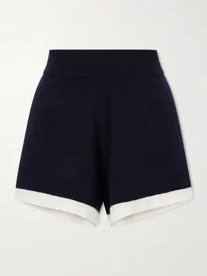 ALLUDE Ribbed Cashmere Shorts