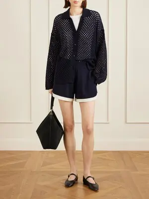 ALLUDE Ribbed Cashmere Shorts