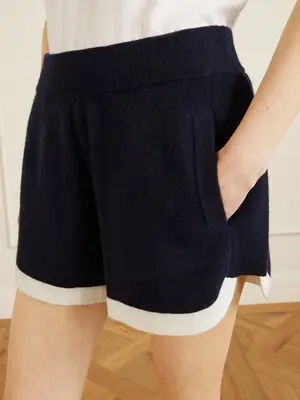 ALLUDE Ribbed Cashmere Shorts