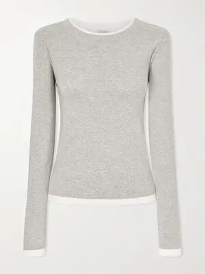 ST. AGNI Layered Organic Cotton-jersey T-shirt